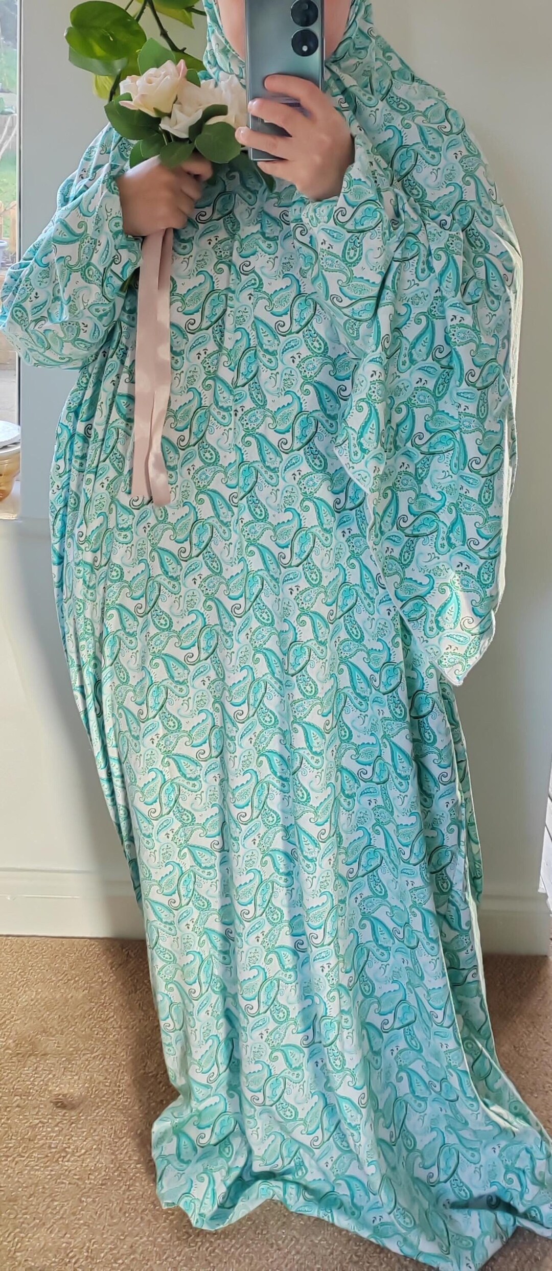 One Peace Prayer Dress, Jilbab, Abaya, Long Dress,khimar,islamic Dress ...