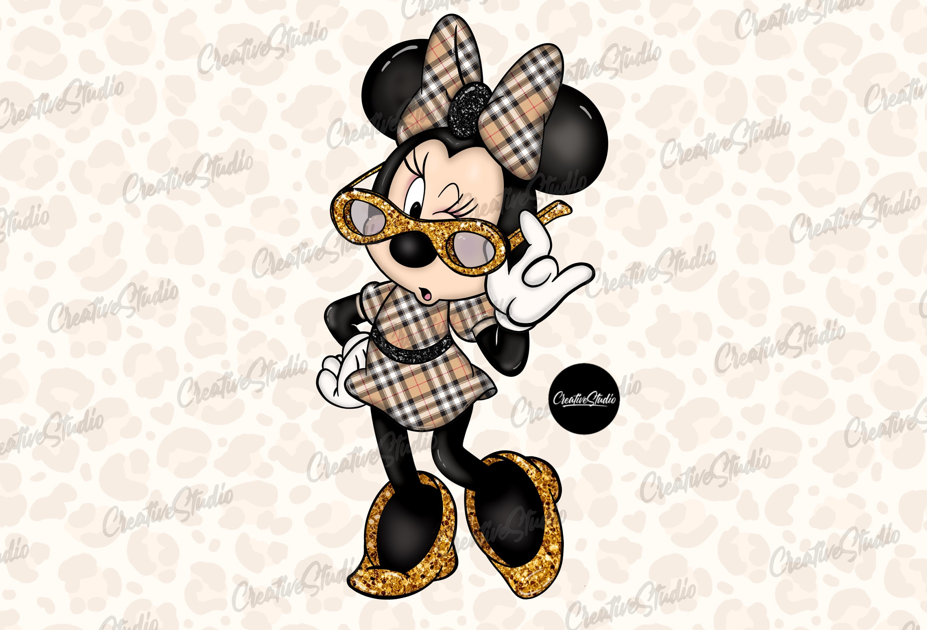 Minnie Mouse PNG File Minnie Gold Glitter Minnie Sublimation - Etsy Ireland