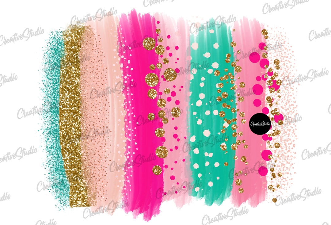 Pastel Rainbow Brush Strokes Clipart Png Graphics Glitter - Etsy UK