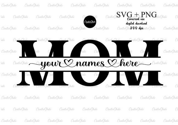 cricut Mothers Day svg clip art Momma Split Monogram SVG Momma Split ...