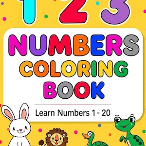 Numbers Coloring Book | Learn 1-20 Counting Activity (digital Download ...