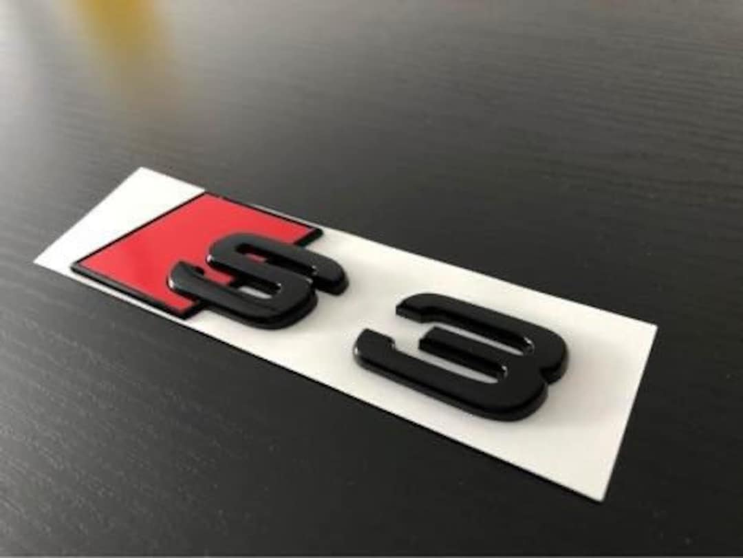 AUDI S3 Lettering Logo Badge Emblem Boot Gloss Black - Etsy