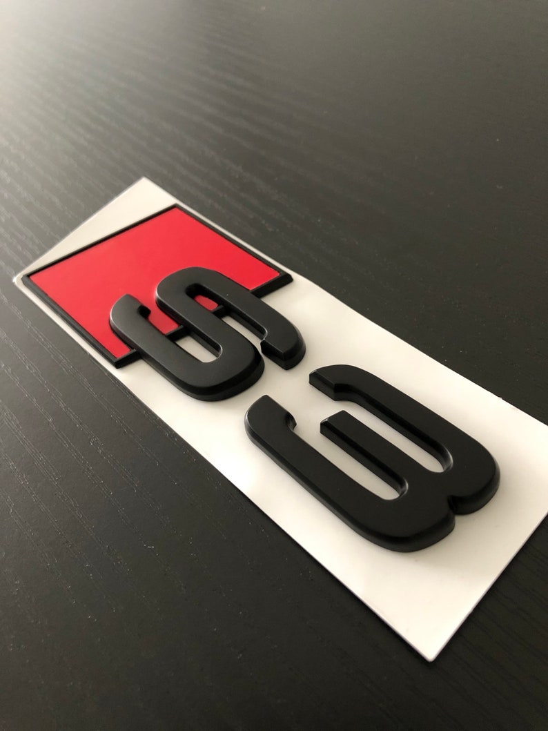 AUDI S3 Lettering Logo Badge Emblem Boot Matt Black - Etsy UK