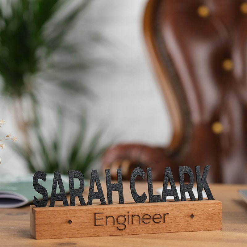 Desk Name Plate - Etsy