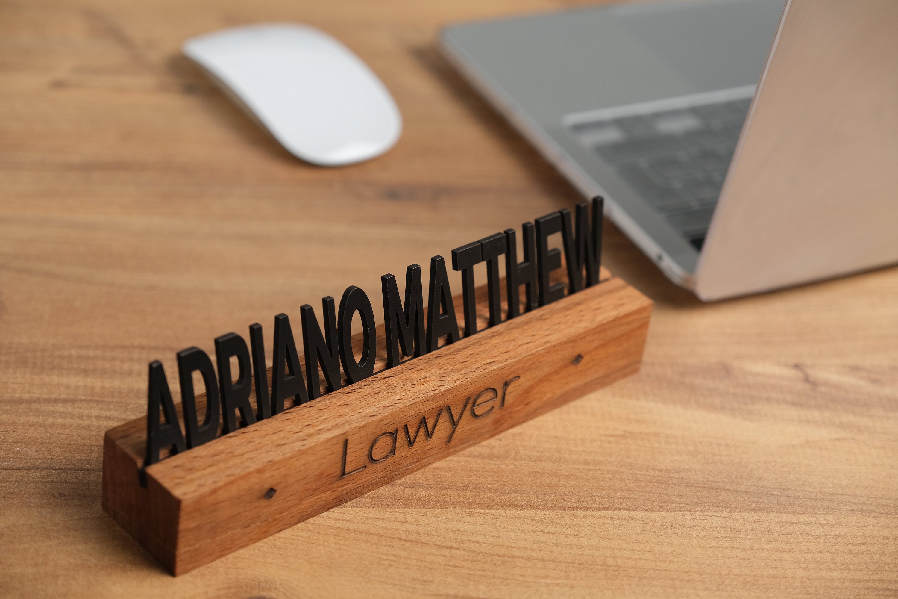 Personalized Wooden Desk Name Plate Unique Gifts Custom - Etsy
