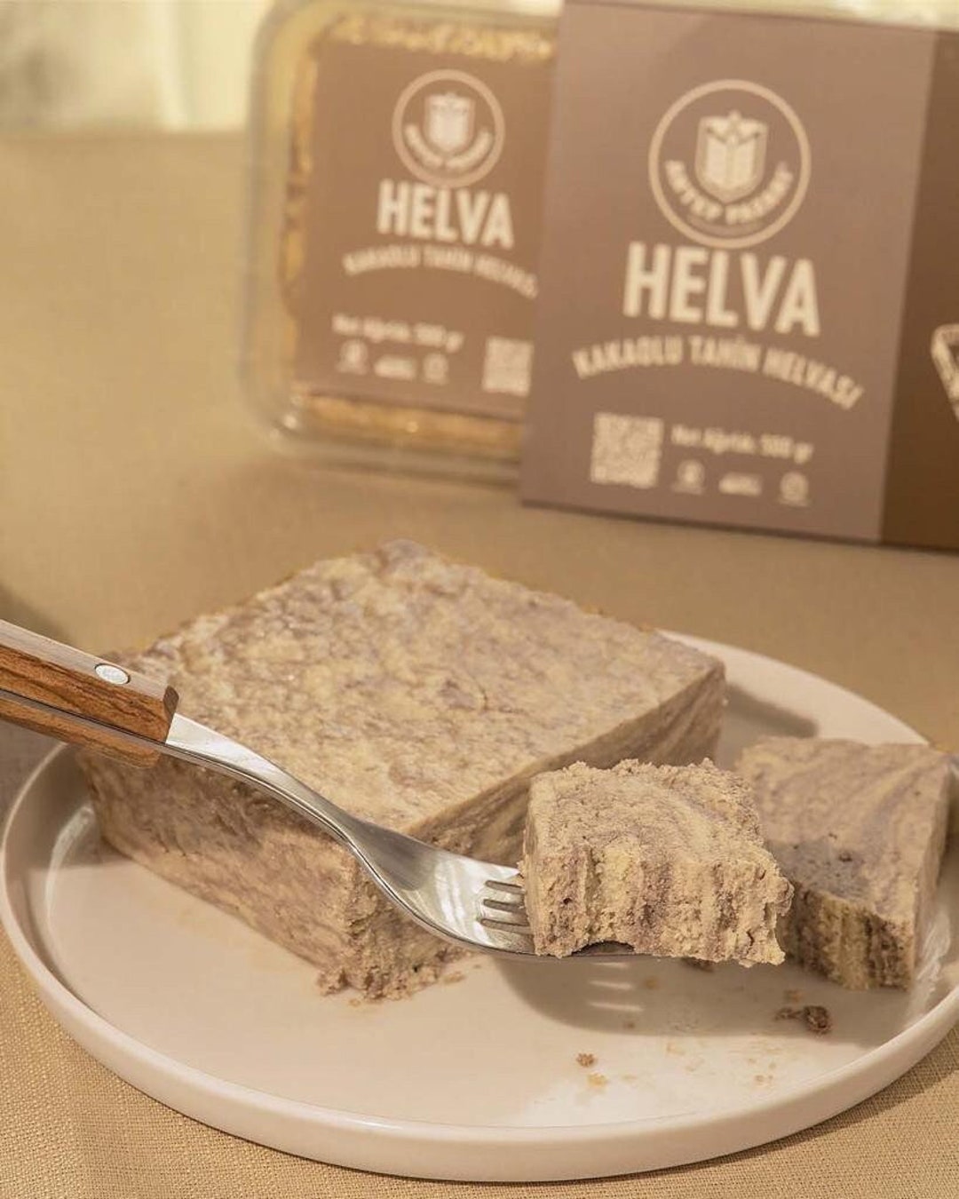 Traditional Tahini Halva With Cocoa, Healthy Snack, Traditional ...