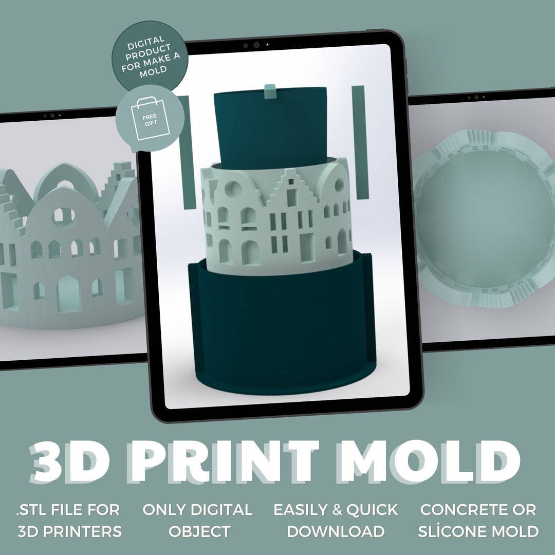 STL Candle Molds STL File for 3D Printings Silicone,concrete,epoxy Mold ...