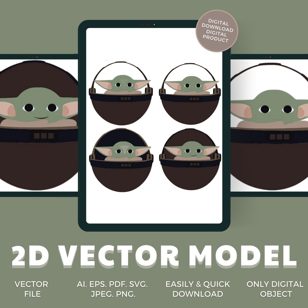 Vector Files, Baby Yoda, Master Yoda, Mandalorian, Star Wars, T-shirt ...