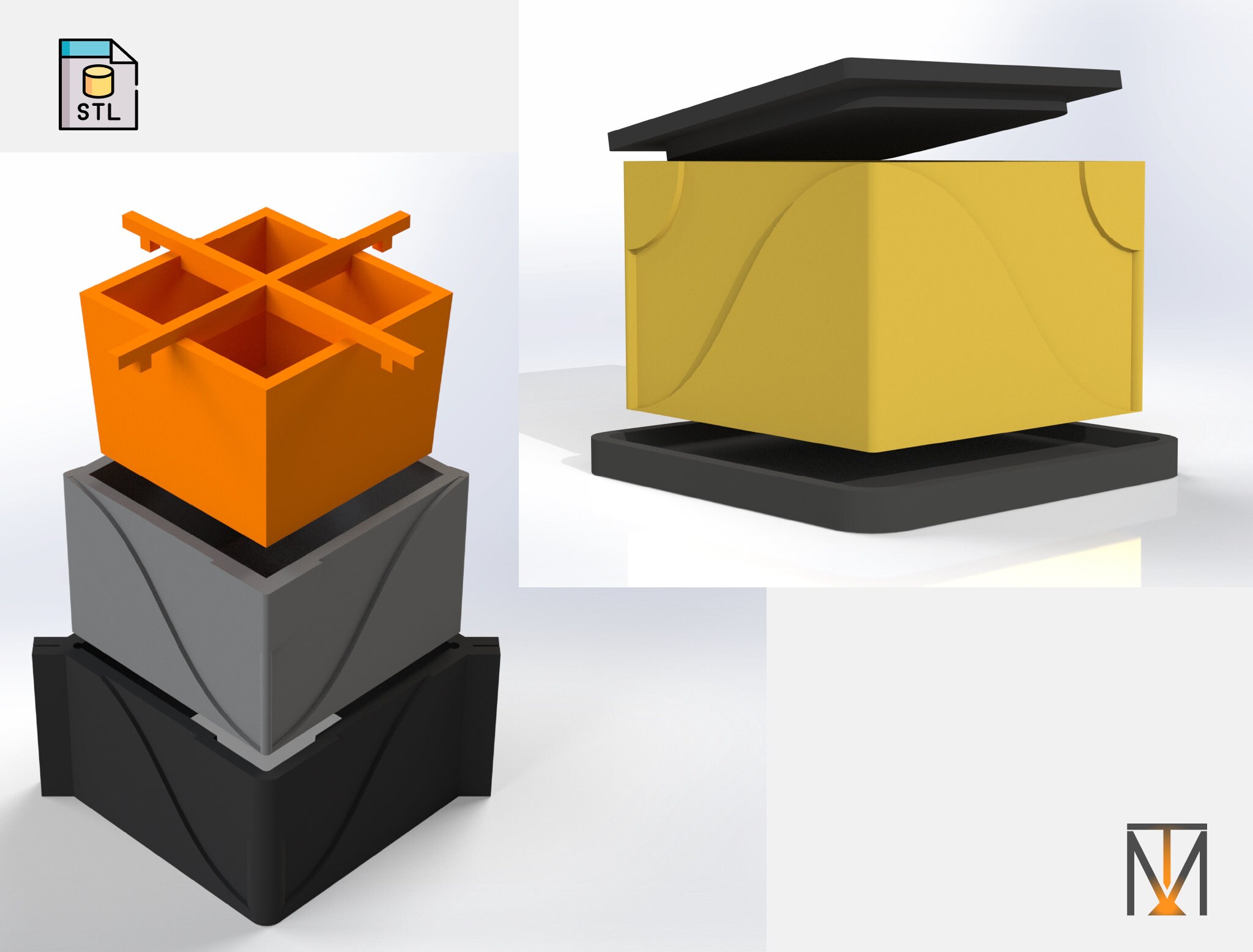 Mold and Multibox Design Package 2in1 Product Concrete / - Etsy