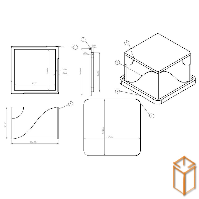 Concrete Silicone Mold & Multifunction Box STL Files (3D Print) - Etsy