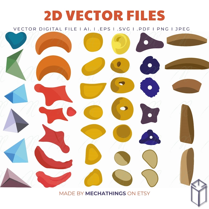 Climbing Holds Vector Files, 40 Different Grips (ai, Pdf, Eps, Svg) - Etsy