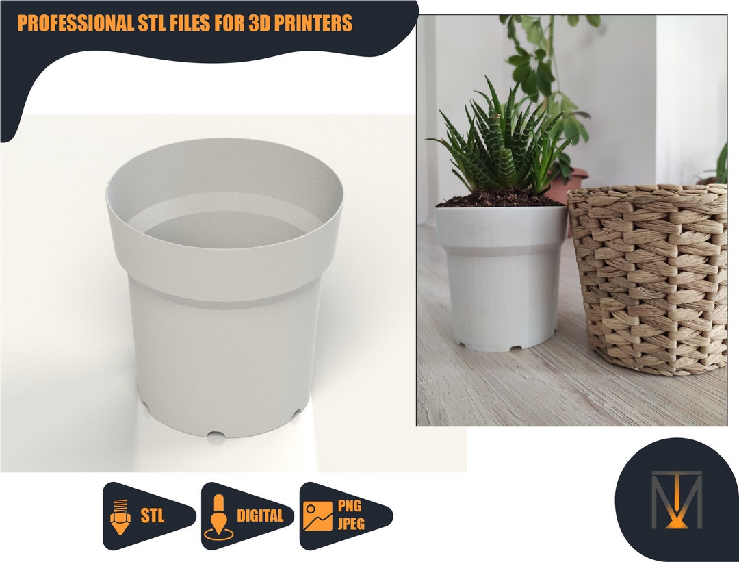 3D Flower Pot & Vase Into IKEA FRIDFULL, STL File for 3D Printers ...