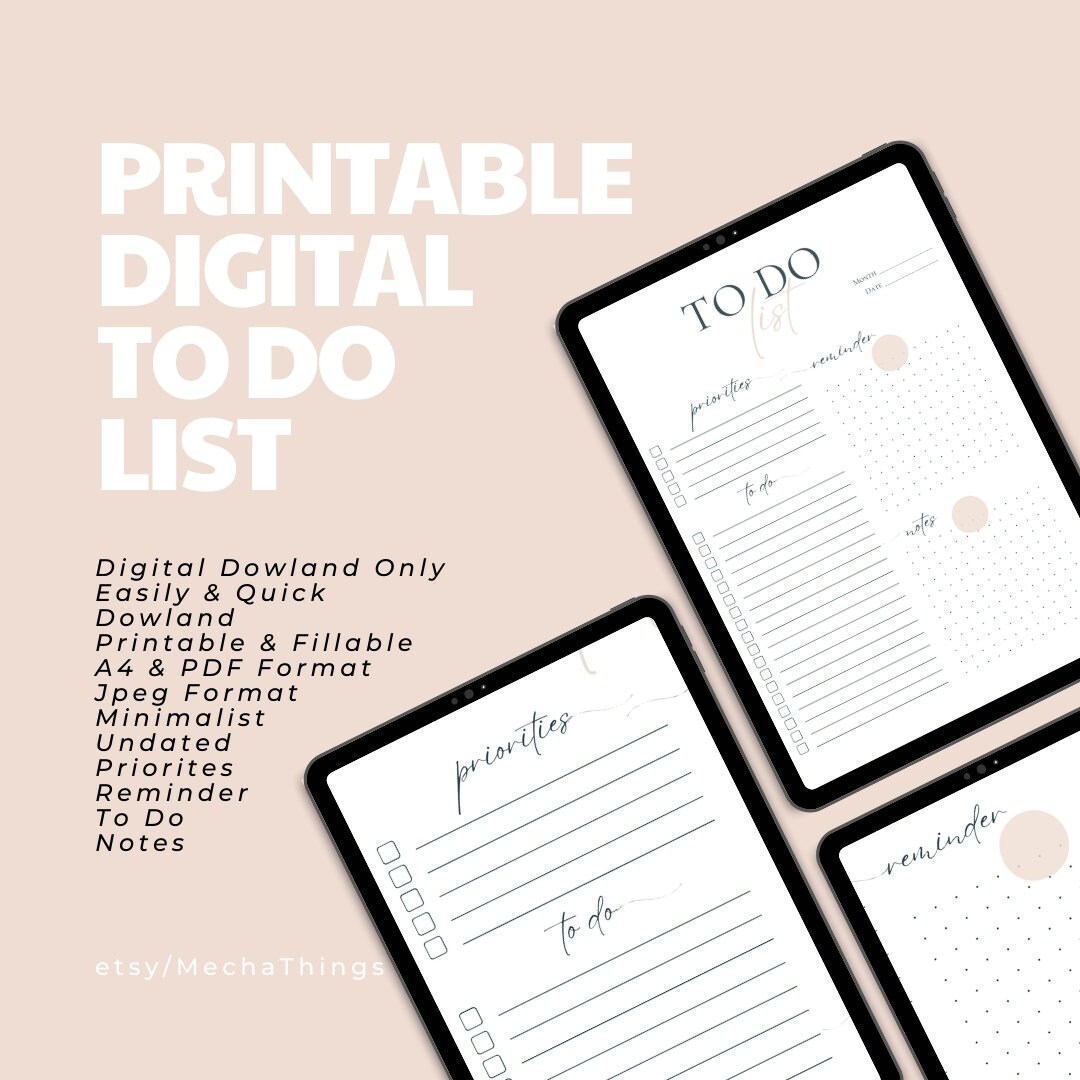 To Do List, ADHD Planner, ADHD to Do List,priorities, Reminder, Notes ...