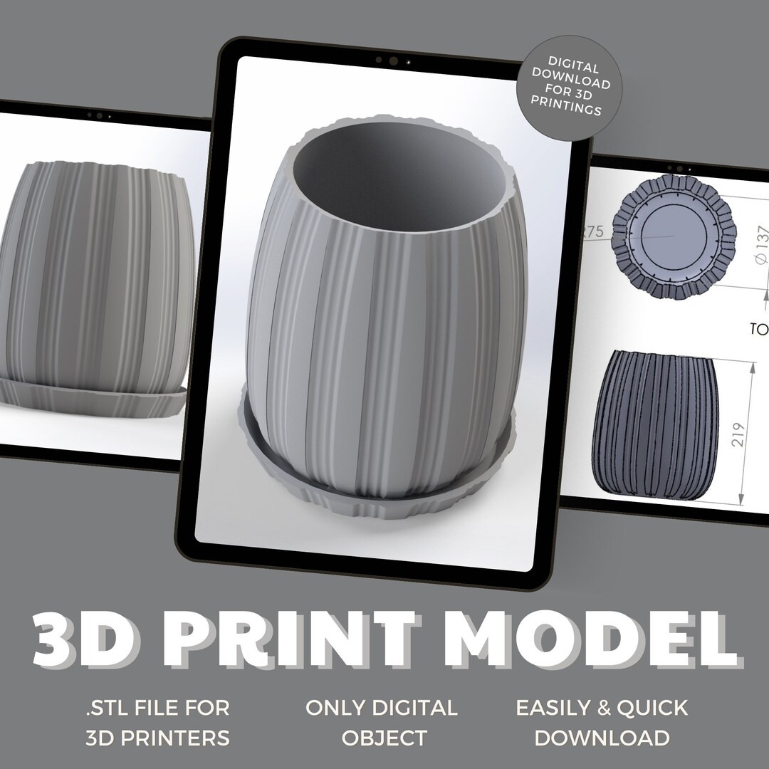 3D Vase-flower Pot-stl Files - Etsy