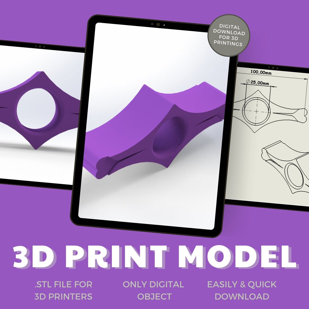 Bookmark , Book Page Holder Thumb Grip 3D Printed File STL, Digital ...