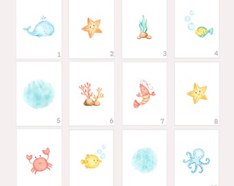 Aquatic Animals Poster - Etsy