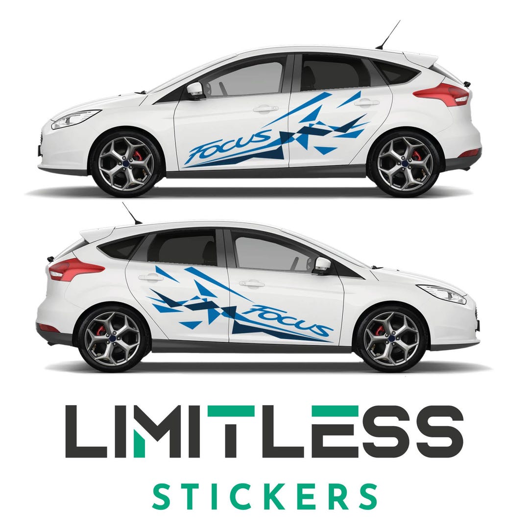 Ford Focus RS Text Triangle Side Decals Vinyl Sticker - Etsy