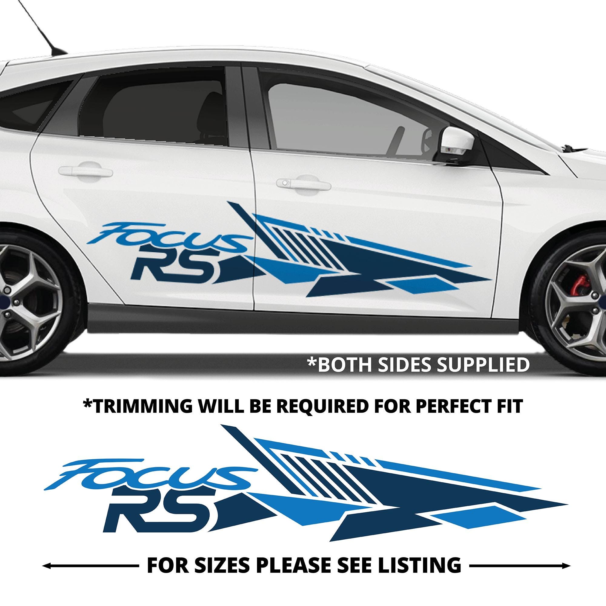 Ford Focus RS Side Text Staggered Triangle Decal Vinyl Sticker Graphic ...