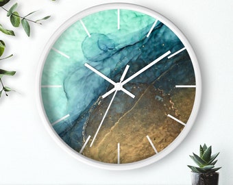 Emerald Green Wall Clock - Etsy