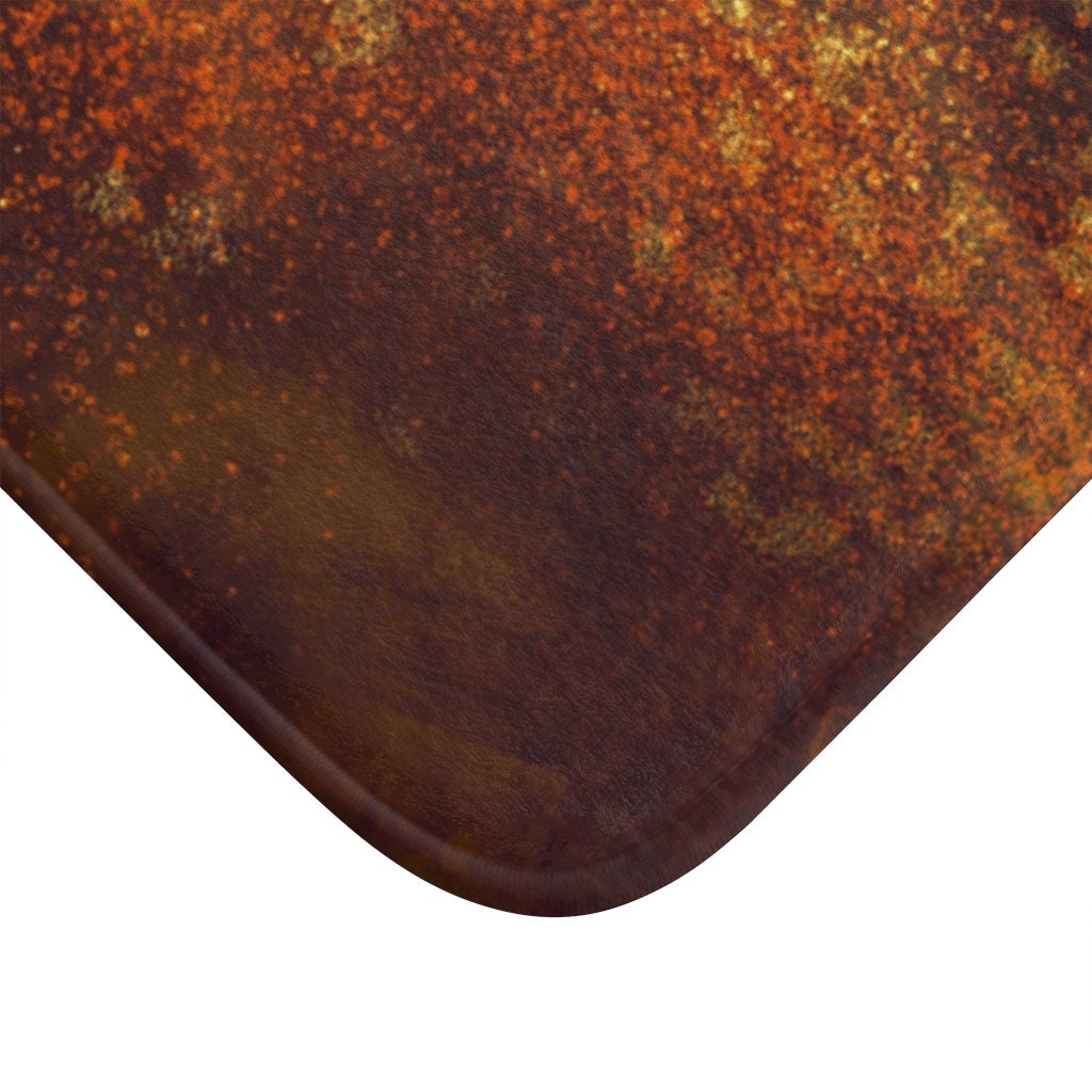 Rust Colored Bath Mat Burnt Orange Bath Rug Rusty Old - Etsy