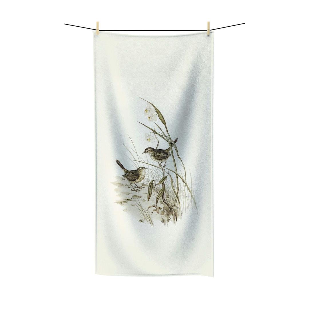 Nature-inspired Birds Bath Towel for Modern Farmhouse Bathroom Decor in ...