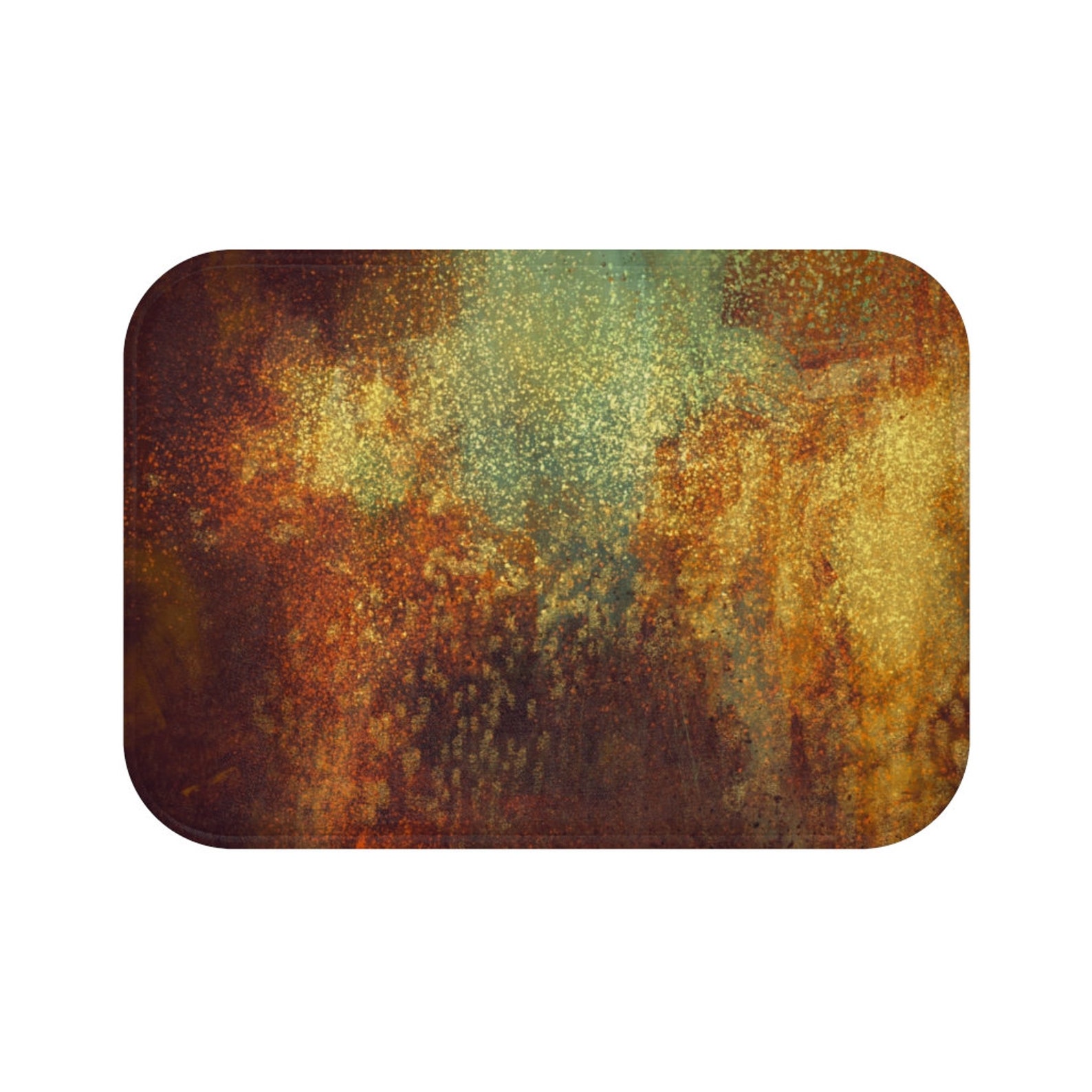 Rust Colored Bath Mat Burnt Orange Bath Rug Rusty Concrete | Etsy