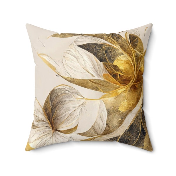 Gold Throw Pillow - Etsy