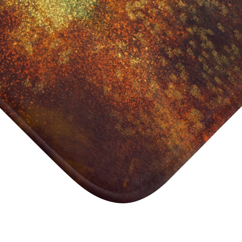 Rust Colored Bath Mat Burnt Orange Bath Rug Rusty Old - Etsy