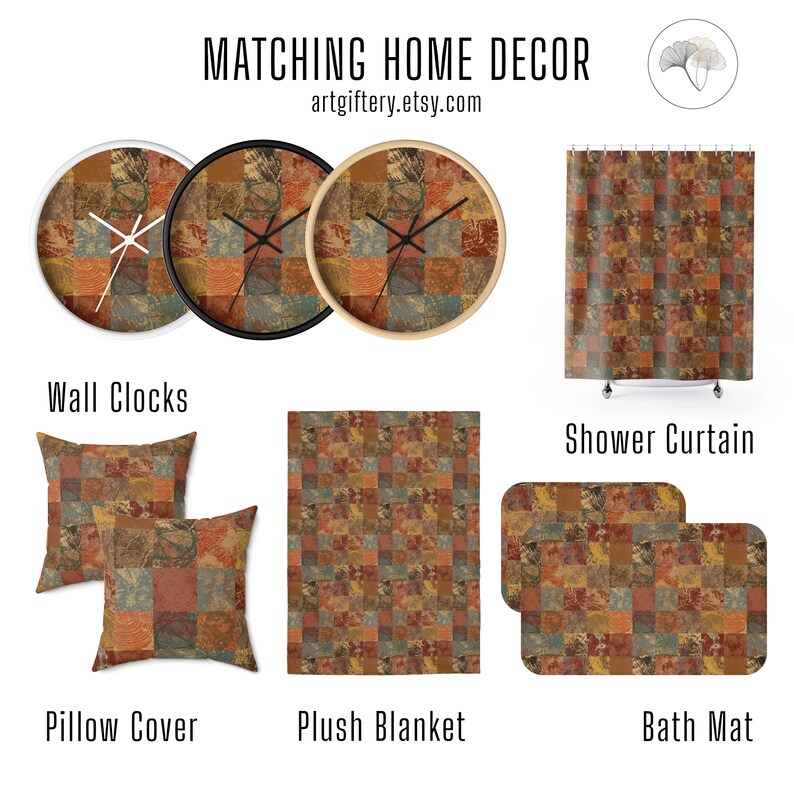 Terracotta Wood Wall Clock 10", Burnt Orange Rust Southwestern Wall ...