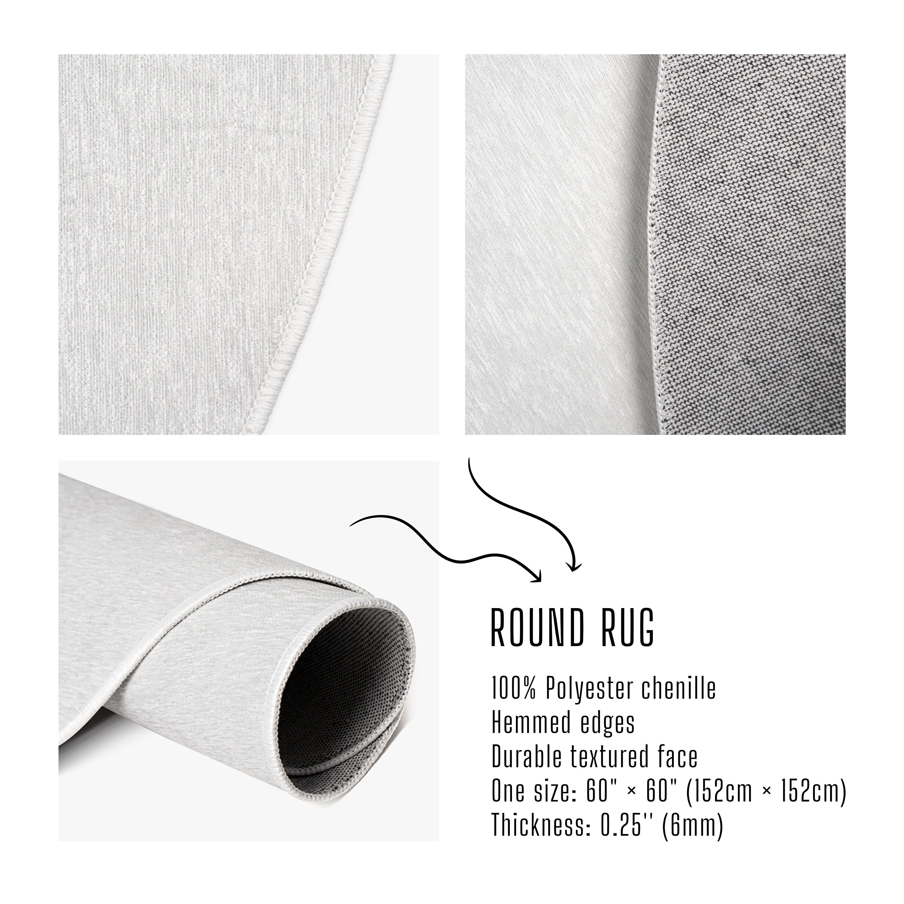 Rust-colored Round Rug 60 60 Retro Burnt Orange Home Decor & Bedroom ...