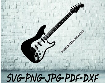 Stratocaster Dxf Svg - Etsy