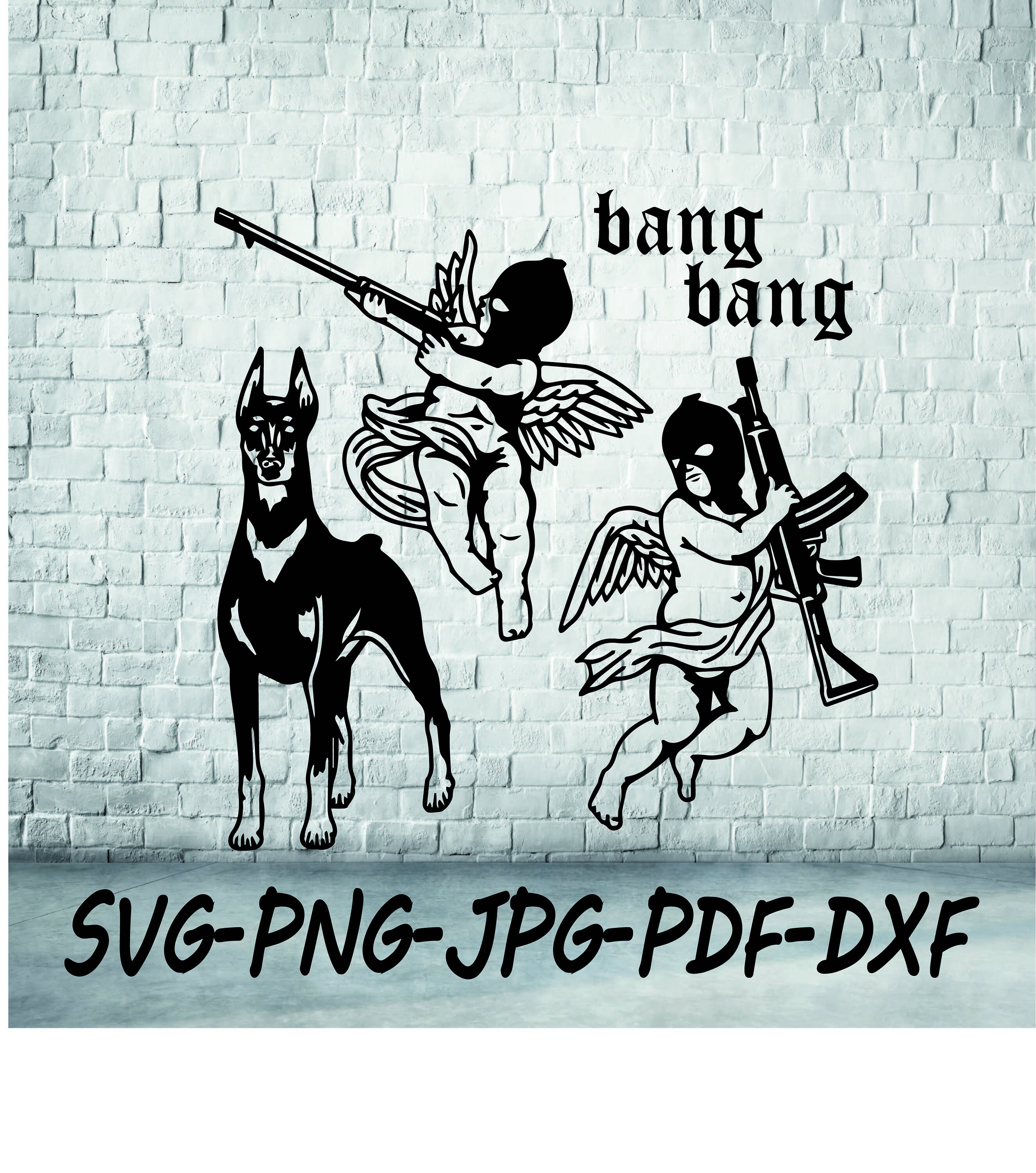 Gangsta Angel Svg Clipart Cricut Svg png Dxf Pdf jpg - Etsy Nederland