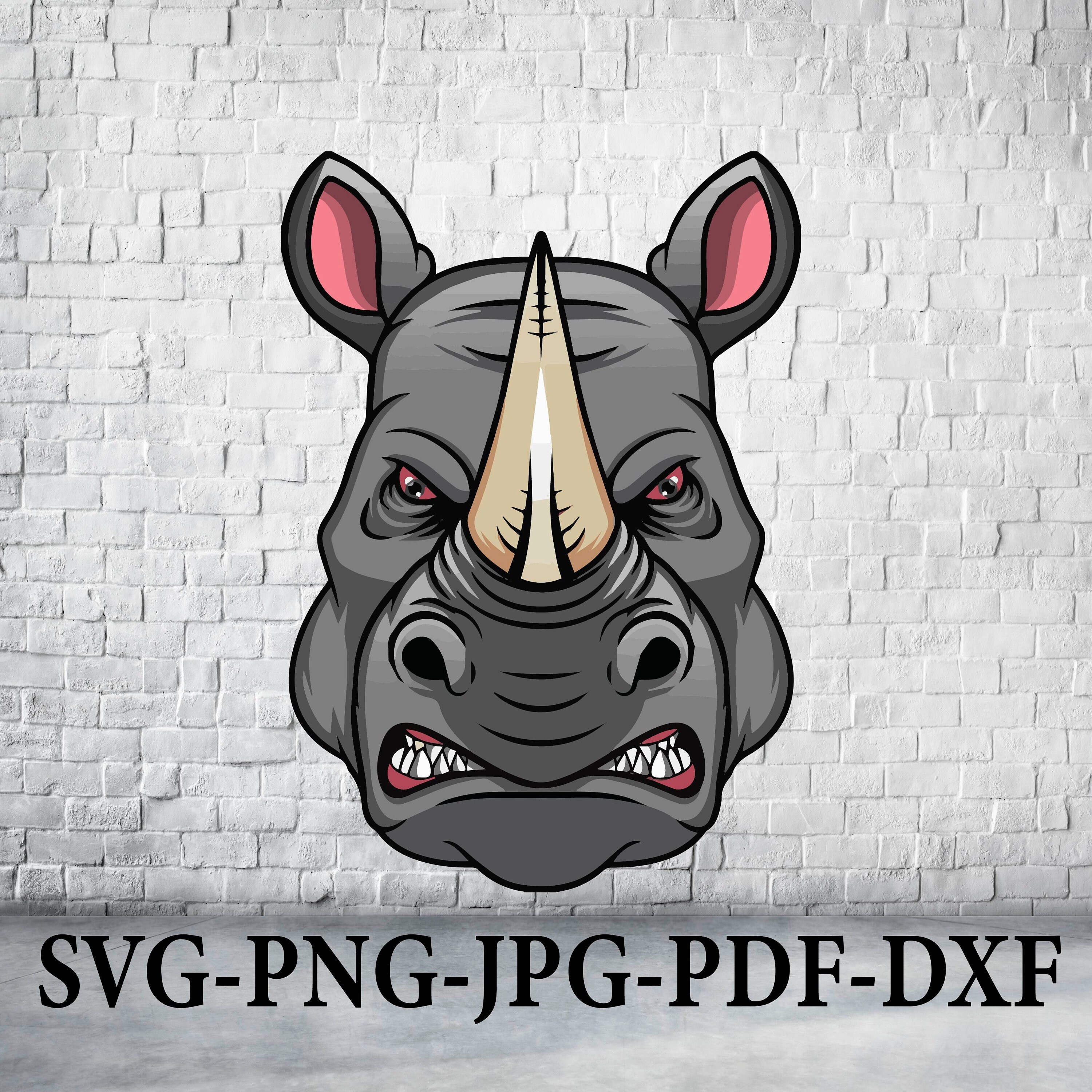 Rhino Svg,clipart, Cricut, Svg,png,dxf,pdf,jpg, Digital Downloads - Etsy