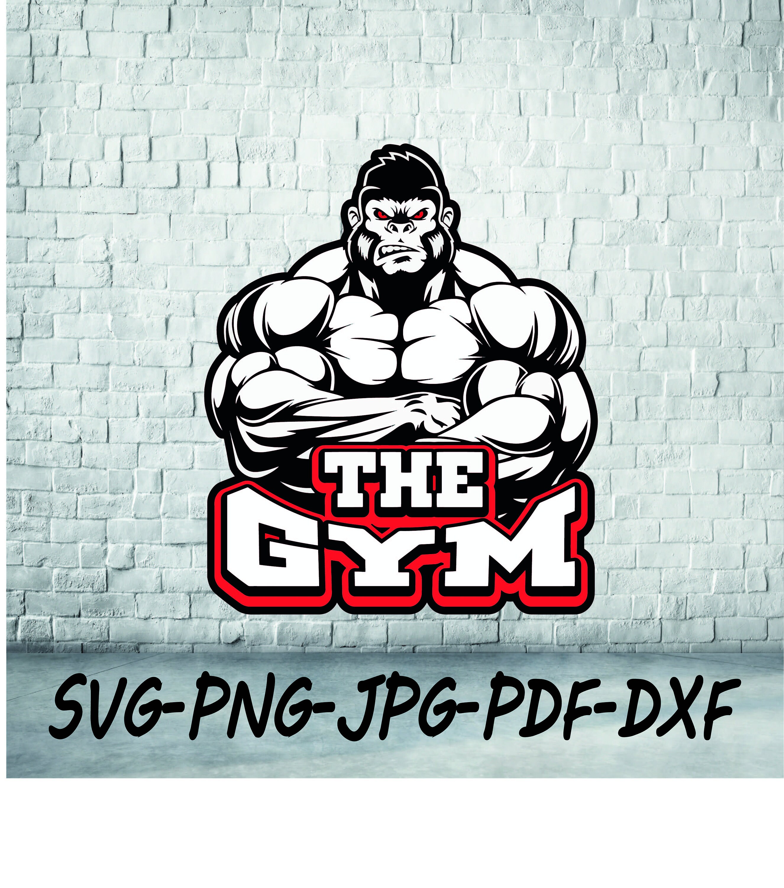 The GYM Svg,clipart, Cricut, Svg,png,dxf,pdf,jpg, Digital Downloads - Etsy