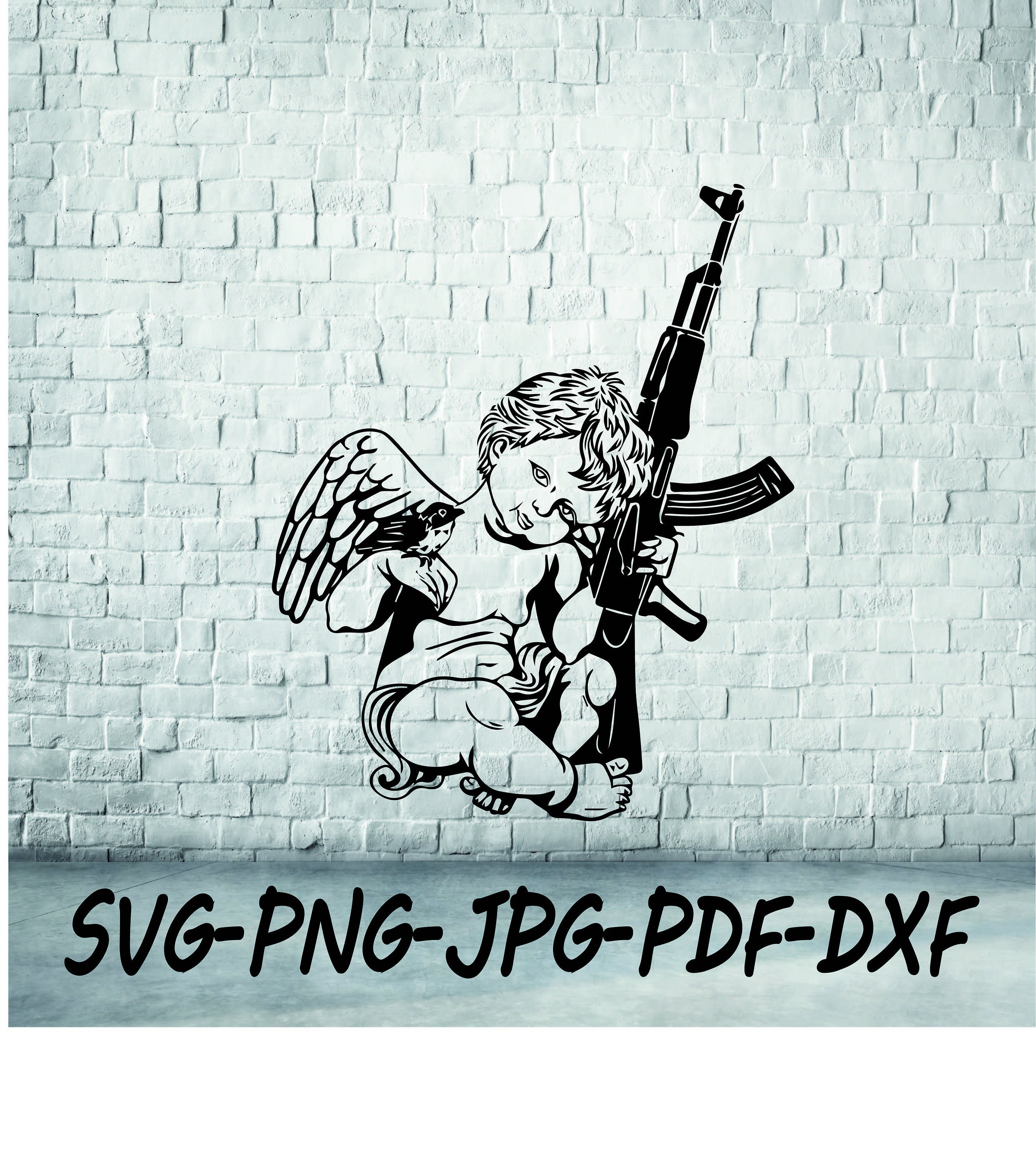 Gangsta Angel Svg,clipart, Cricut, Svg,png,dxf,pdf,jpg, Digital ...