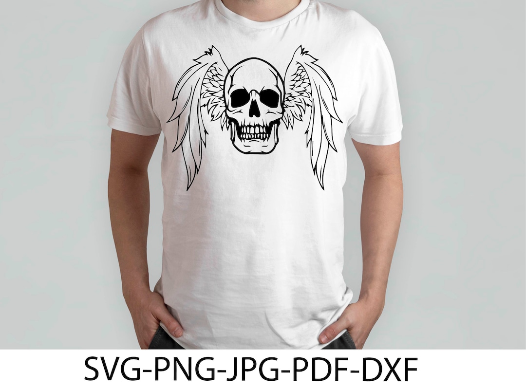 Angel Skull Svg,clipart, Cricut, Svg,png,dxf,pdf,jpg, Digital Downloads ...