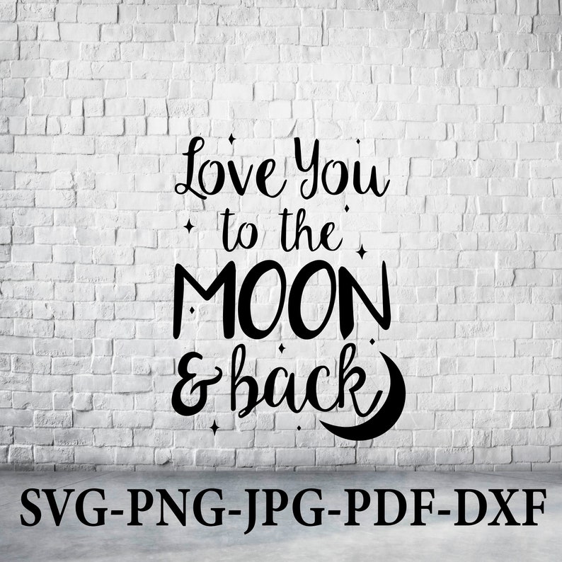Moon Svgclipart Cricut Svgpngdxfpdfjpg Digital - Etsy