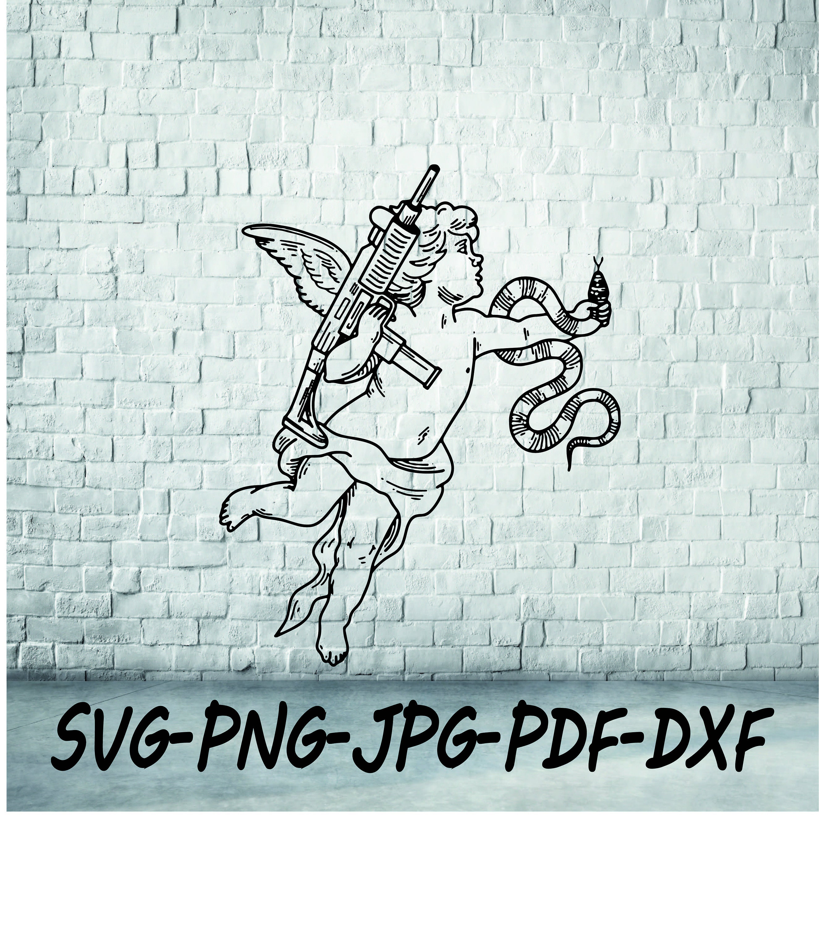 Gangsta Angel Svg,clipart, Cricut, Svg,png,dxf,pdf,jpg, Digital ...