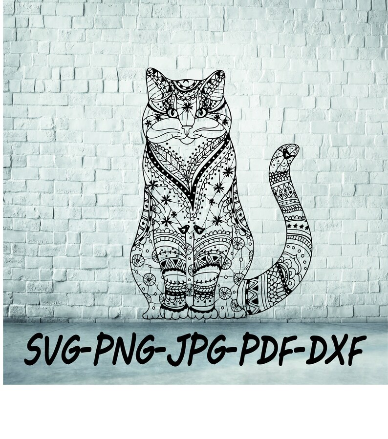 Cat Svg,Clipart, Cricut, Svg,Png,Dxf,Pdf,Jpg, Descargas digitales ...