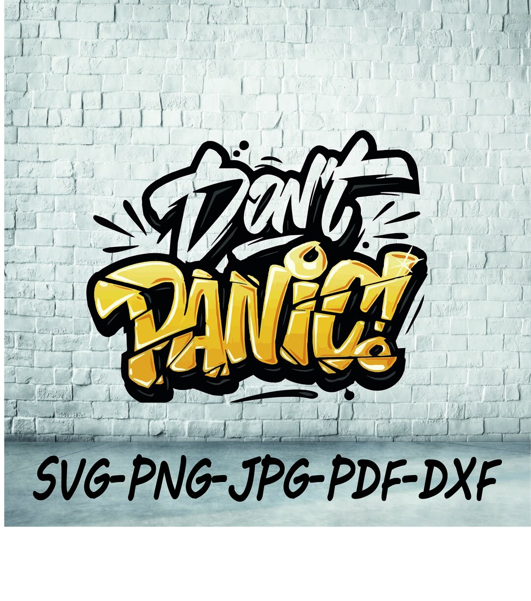 Dont Panic Svgclipart Cricut Svgpngdxfpdfjpg Digital - Etsy