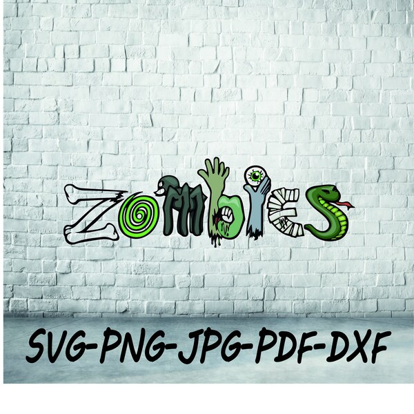 Zombie Svg Files - Etsy