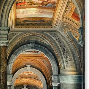 Grand Hallway of the Vatican - Mirror Sided Gallery Wrap Canvas Print ...