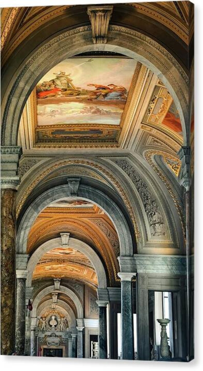 Grand Hallway of the Vatican - Mirror Sided Gallery Wrap Canvas Print ...