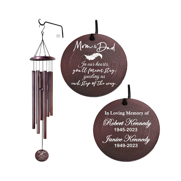 Memorial Wind Chimes Personalized for Parents - Etsy