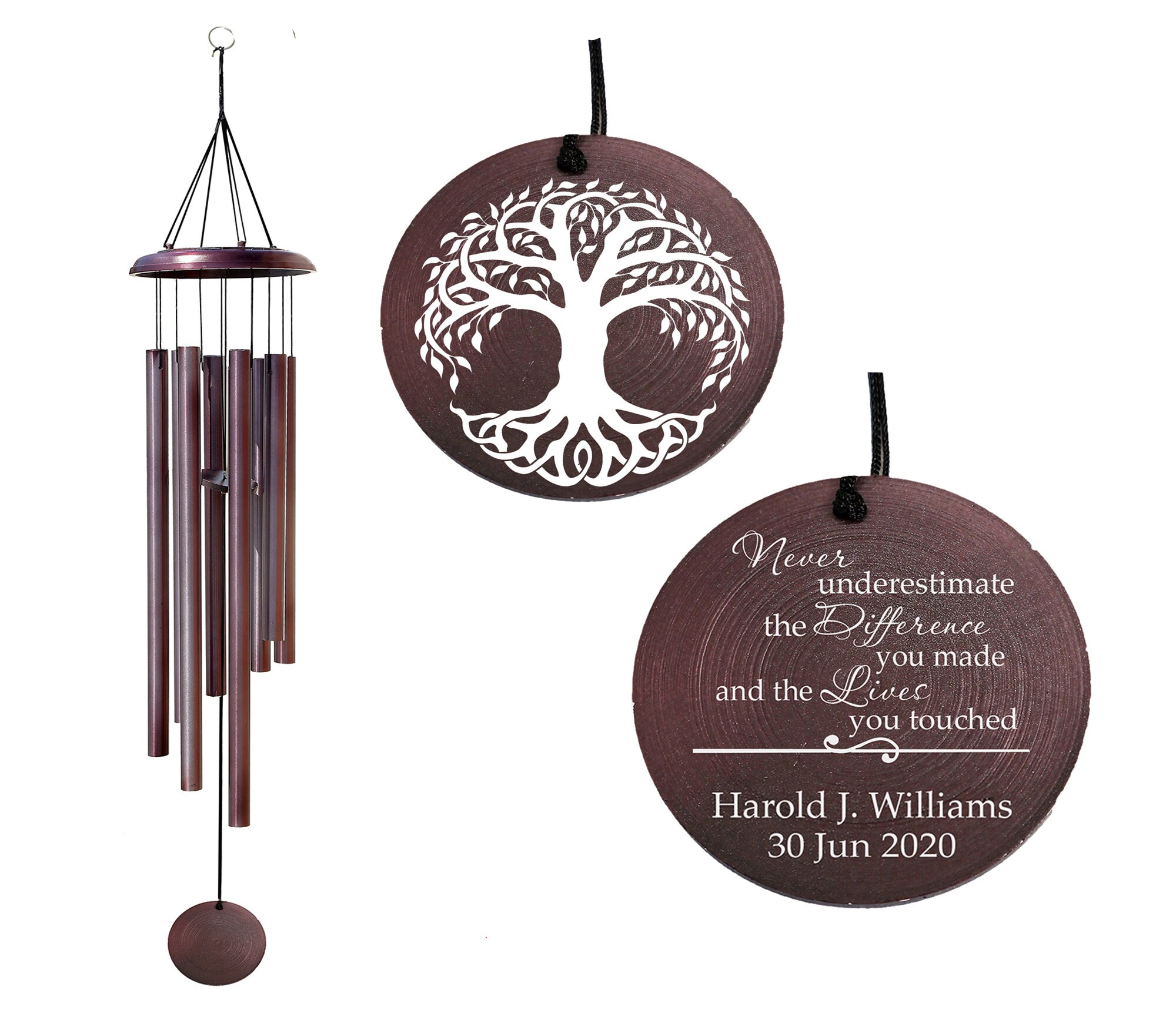 Personalized Retirement Gift Wind Chime Tree of Life Wind - Etsy
