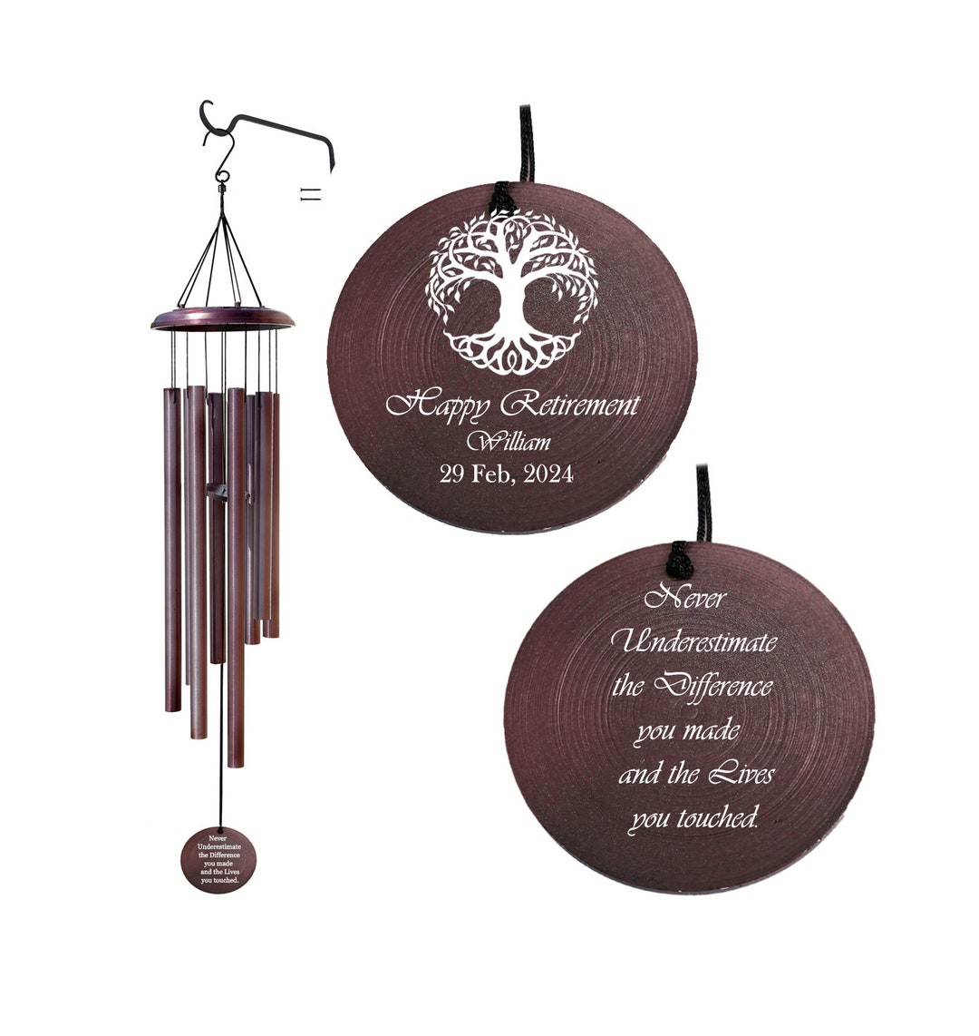 Personalized Retirement Wind Chime - Military Retirement Gift ...
