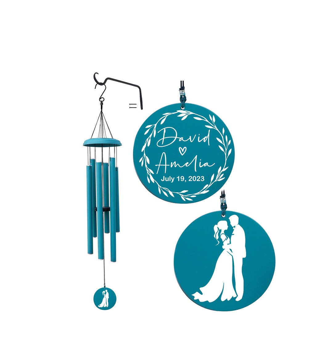 Personalized Anniversary Wind Chime Engraved Wedding Gifts - Etsy