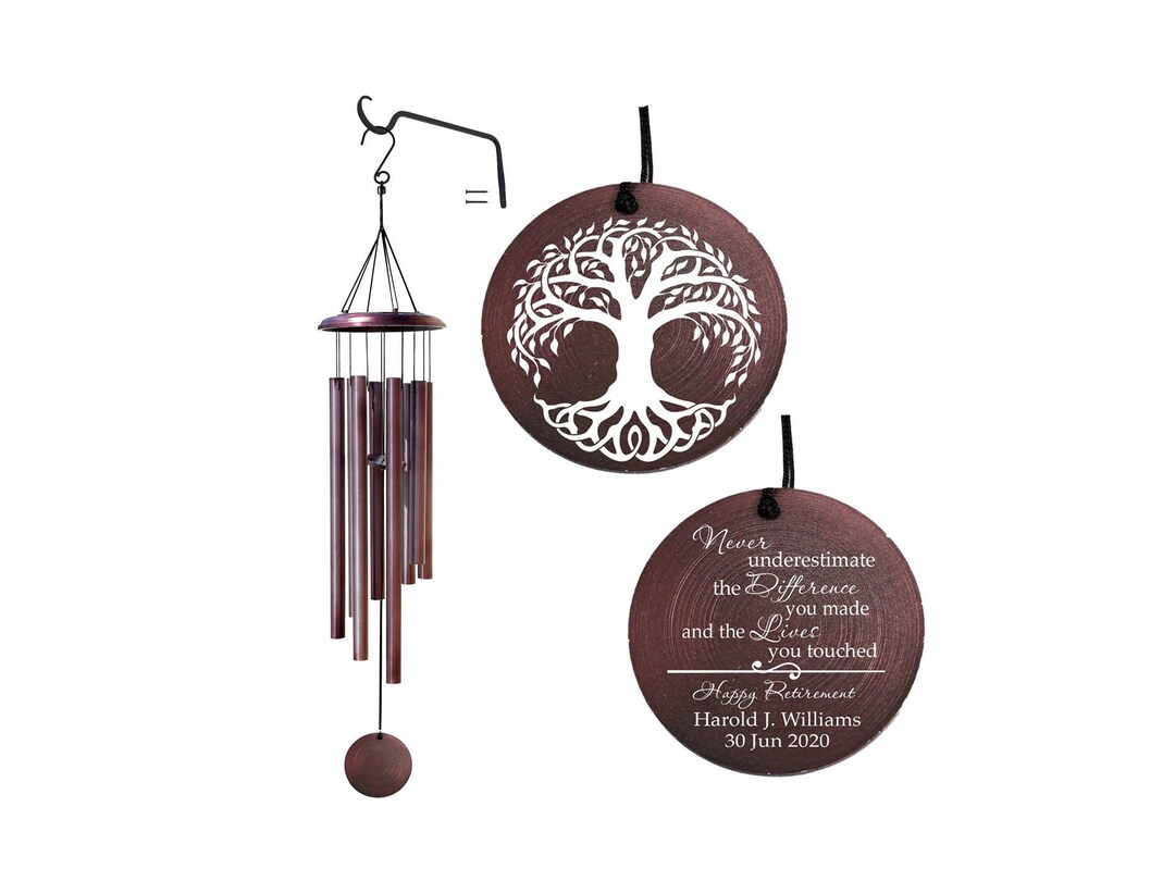 Personalized Tree of Life Wind Chime - Retirement Gift - Etsy Australia