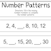 7 Printable Number Patterns Math Worksheet! Fill in the Blanks to ...