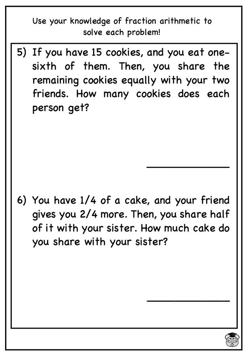 13 Page Printable Fraction Mastery: Solve Multistep Word Problems With ...